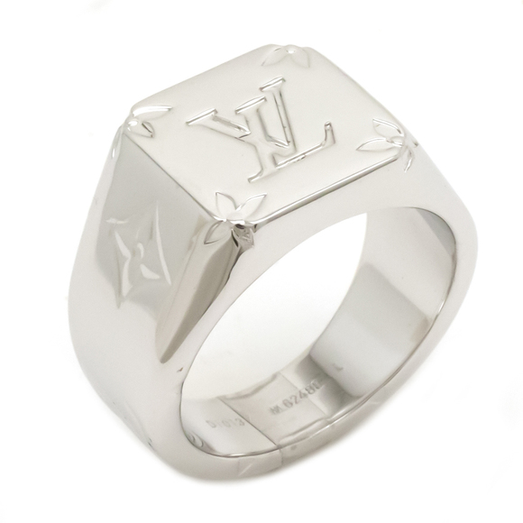 Louis Vuitton | Bags | Louis Vuitton Signet Ring Monogram Ring L Silver ...